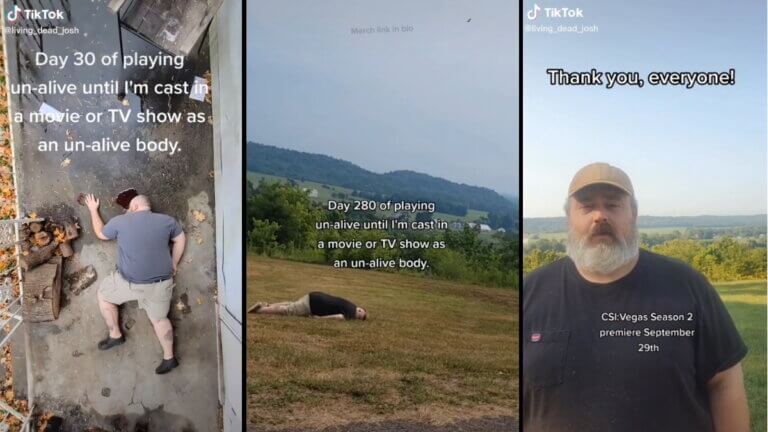 A Man Pretending to Be Dead On TikTok Gets His First Paid Role Playing ...