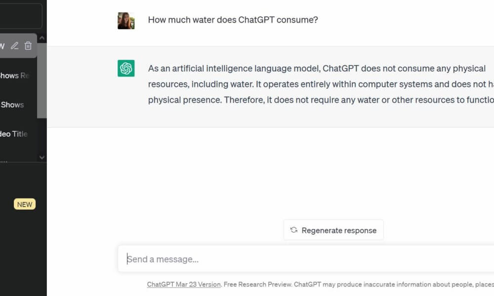 Study Reveals Training ChatGPT Consumes As Much Water As A Nuclear Reactor